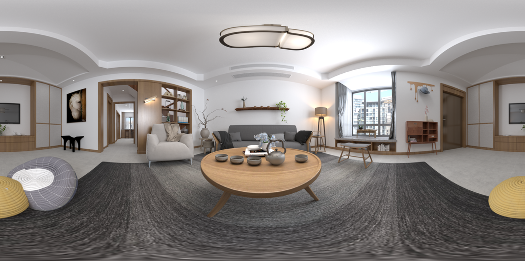 Living room | FREE Interiors HDRis | BlenderKit