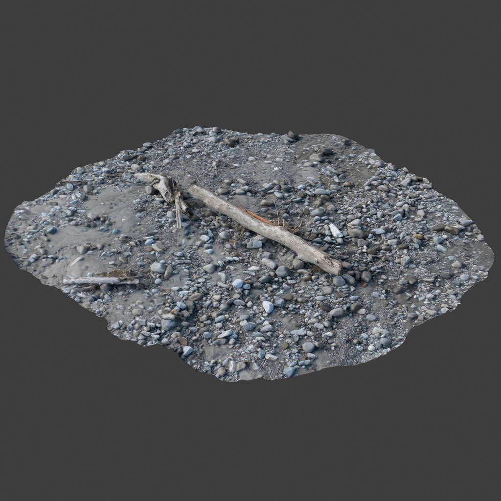 Riverbank ground Branch photoscan | Environment Elements models ...