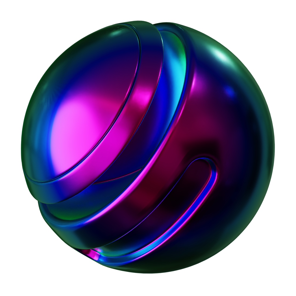 Iridescent Metal Blue | FREE metal materials | BlenderKit