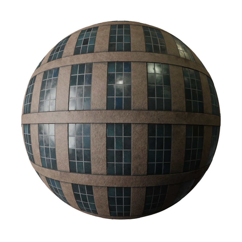 Warehouse Facade brown | FREE tiles materials | BlenderKit