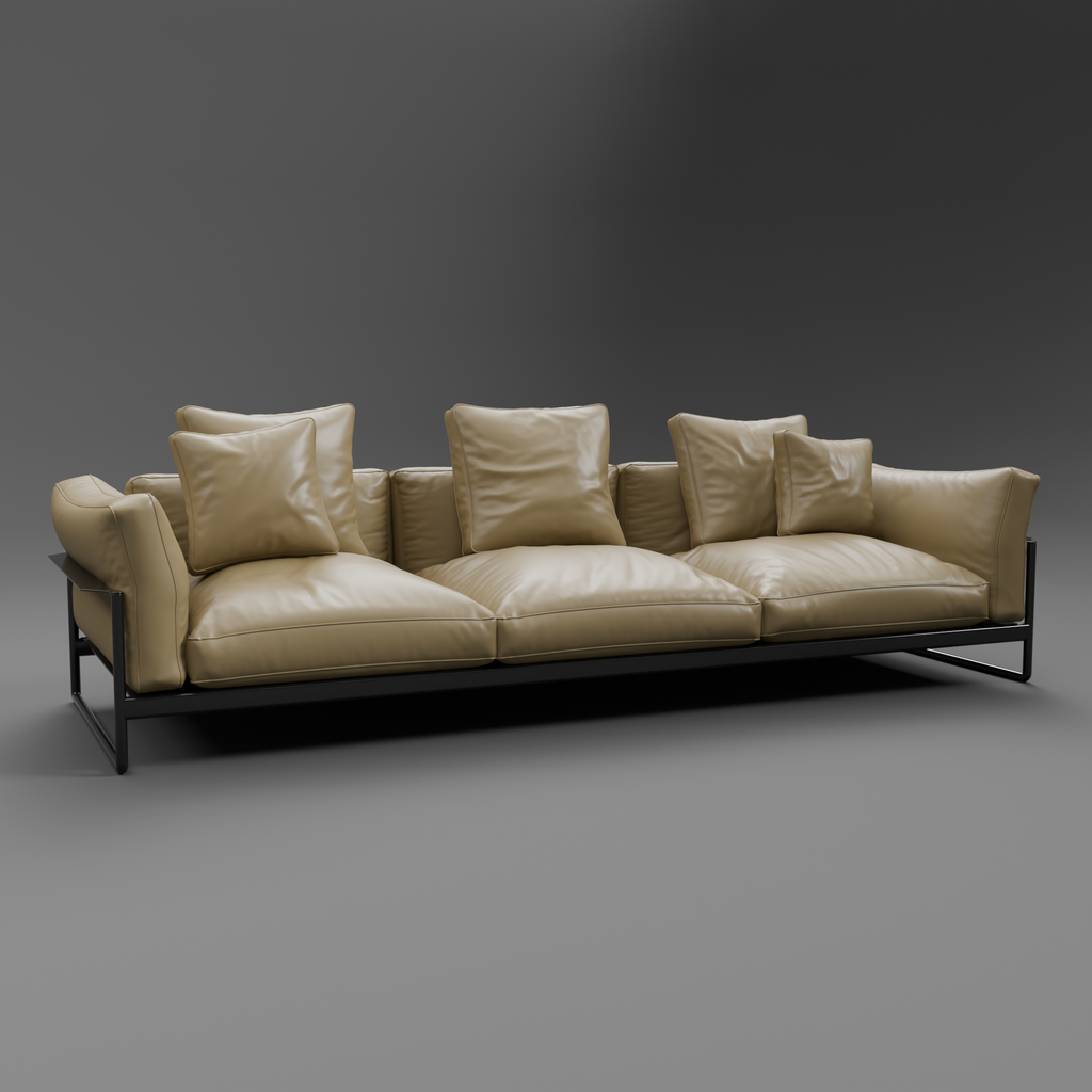 BlenderKit | Download the Flexform Zeno Light sofa model