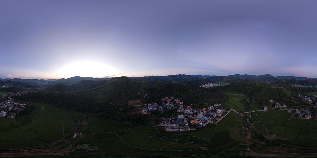 Hills, fields, woods, night | Nighttime Environments HDRis | BlenderKit