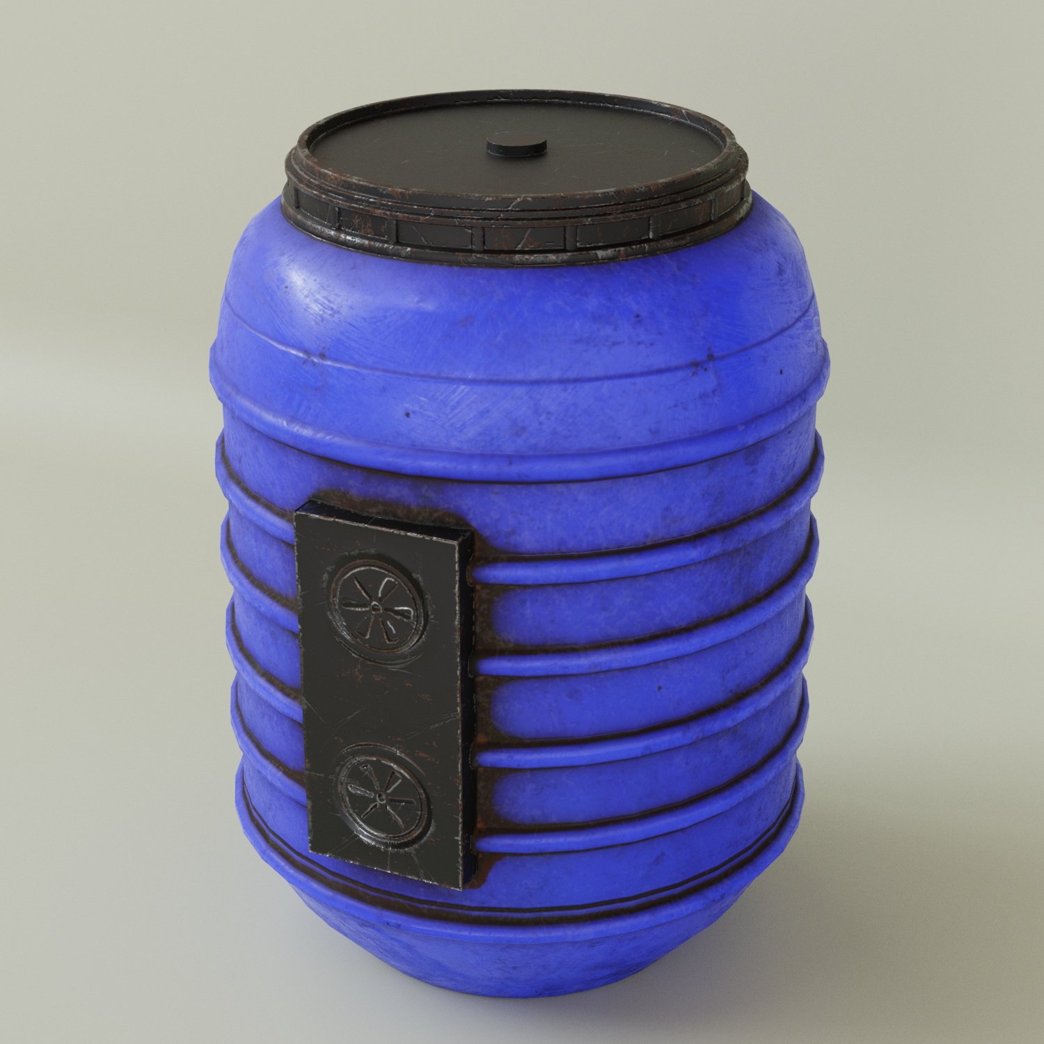 Sci-fi Barrel | Containers models | BlenderKit