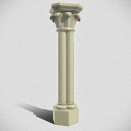 Column Trilobate Leaves | Architectural Structures models | BlenderKit