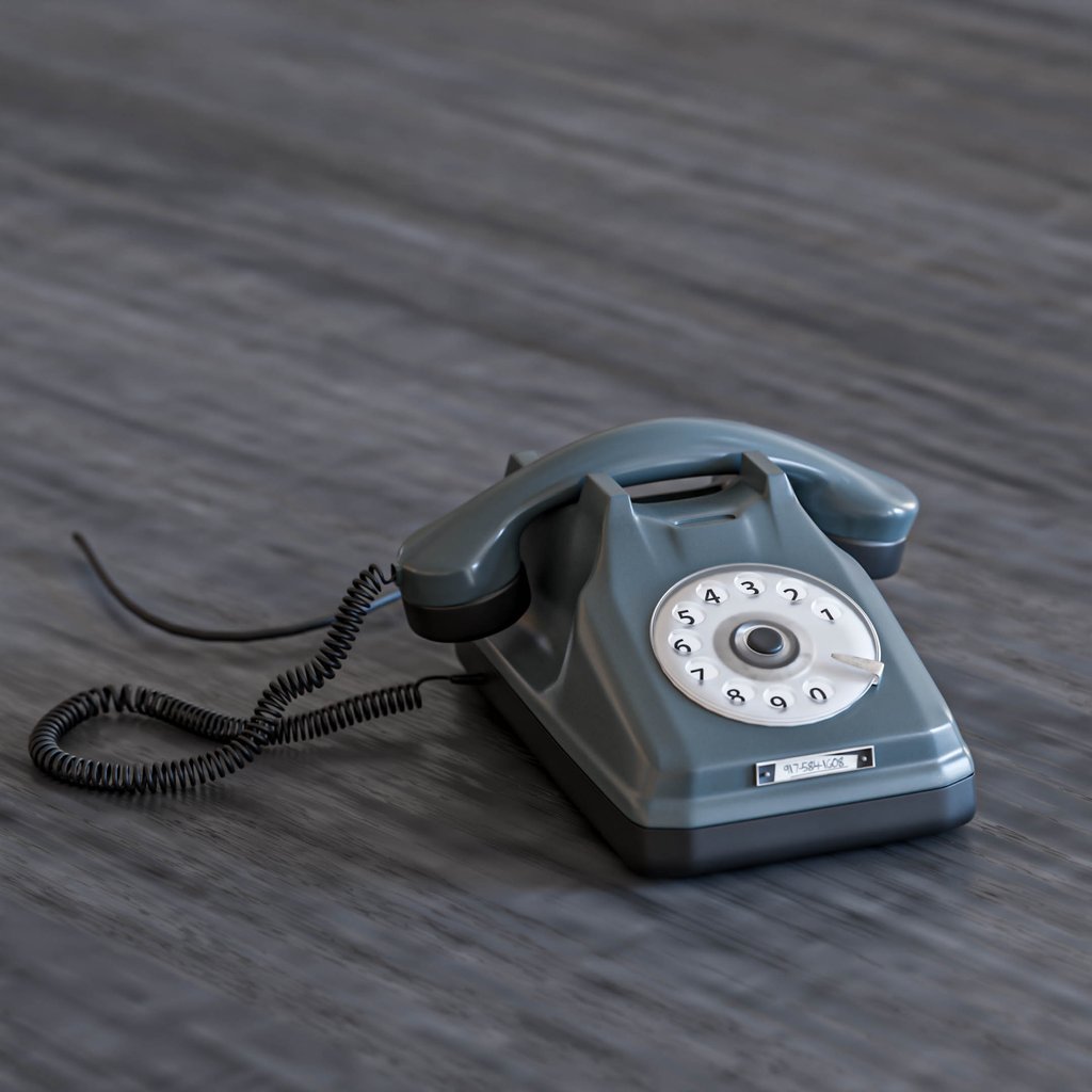 Push Button Telephone | FREE Corded Phone models | BlenderKit