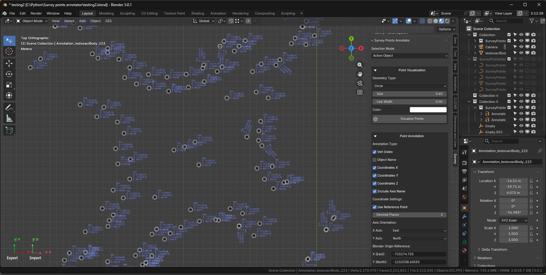 Survey Points Annotator – Geodetic & Construction Workflow | BlenderKit