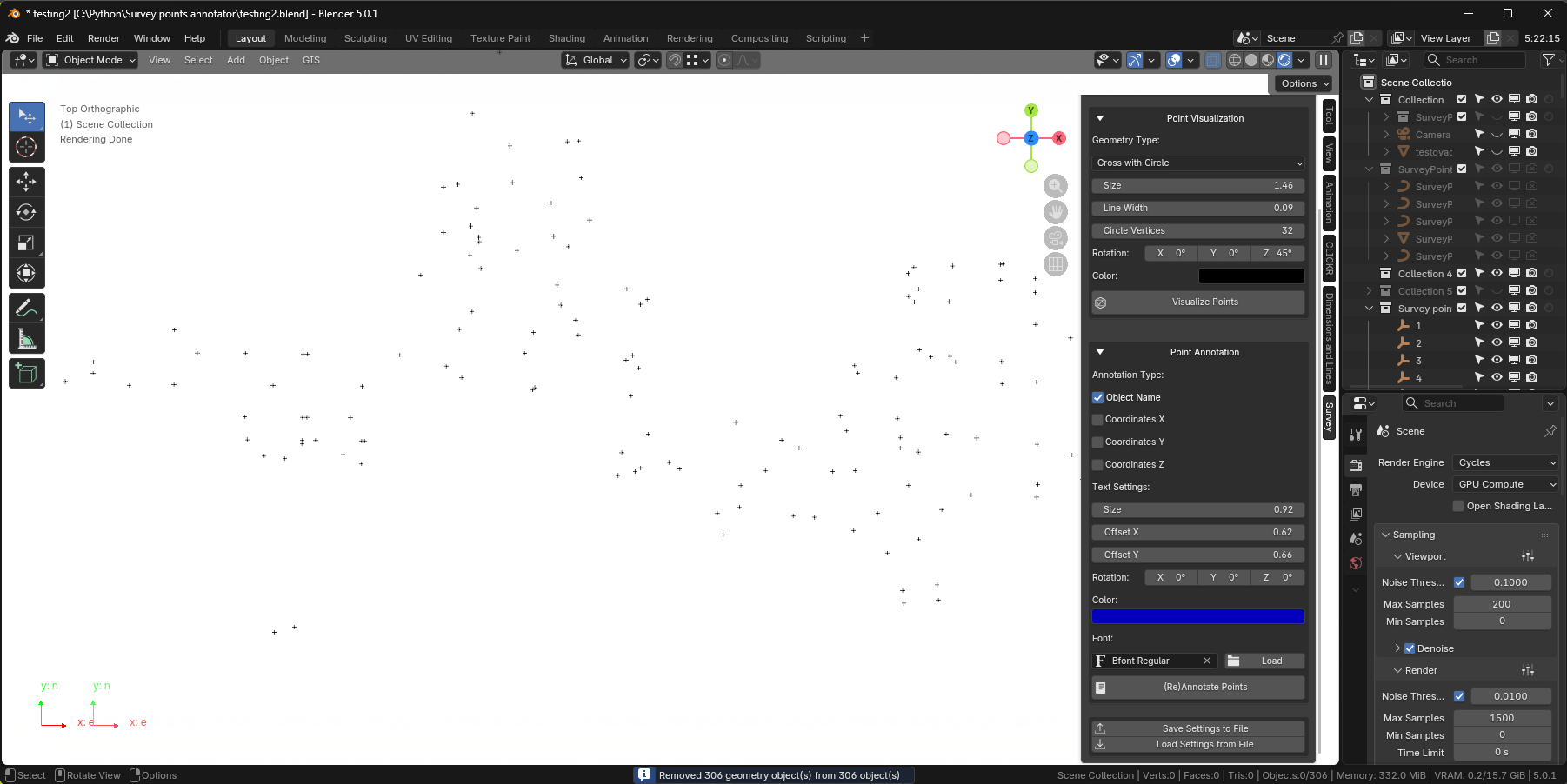 Survey Points Annotator – Geodetic & Construction Workflow | BlenderKit