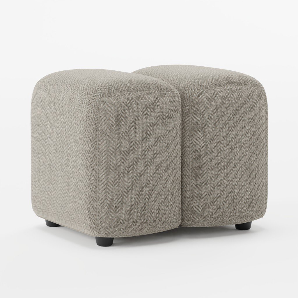 Minimal modern pouf | FREE Poufs models | BlenderKit