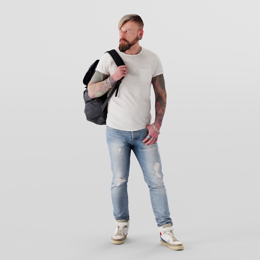 Modern Student | Men models | BlenderKit