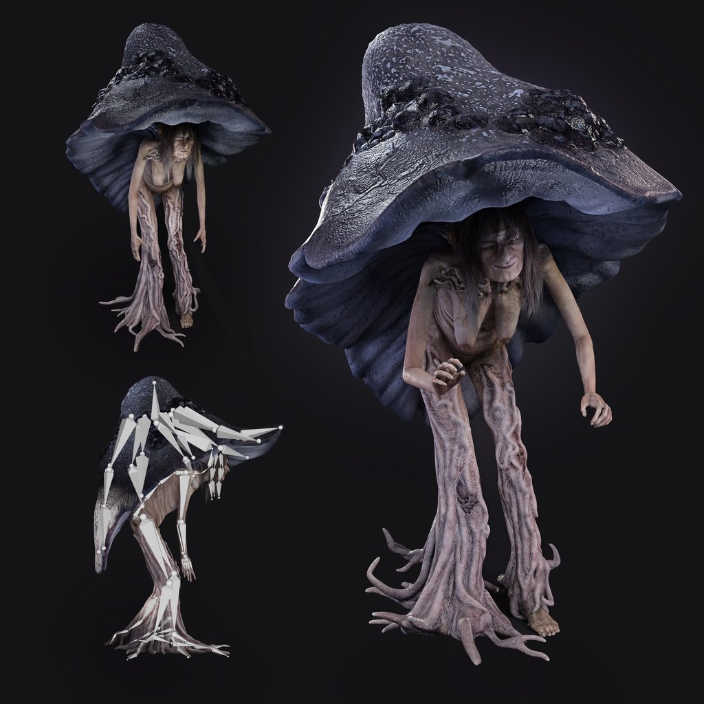 Fantasy character Witch Mushroom swampy | Monsters & Creatures models ...