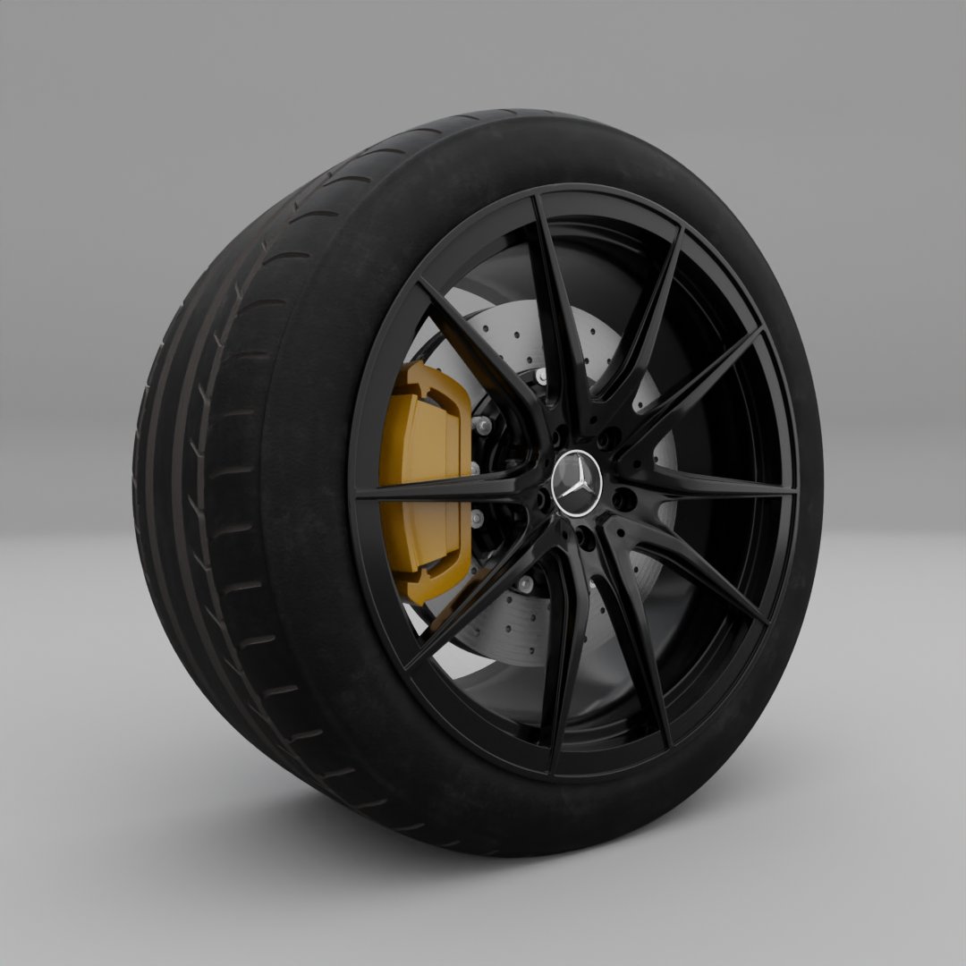 Mercedes Benz AMG GT Back Tire | Vehicle Parts models | BlenderKit
