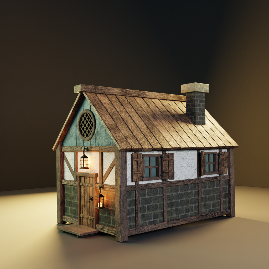 Medieval house | Historic Buildings models | BlenderKit