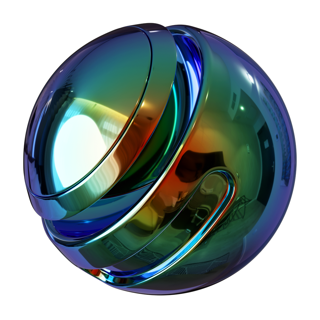 Rainbow Titanium | FREE metal materials | BlenderKit