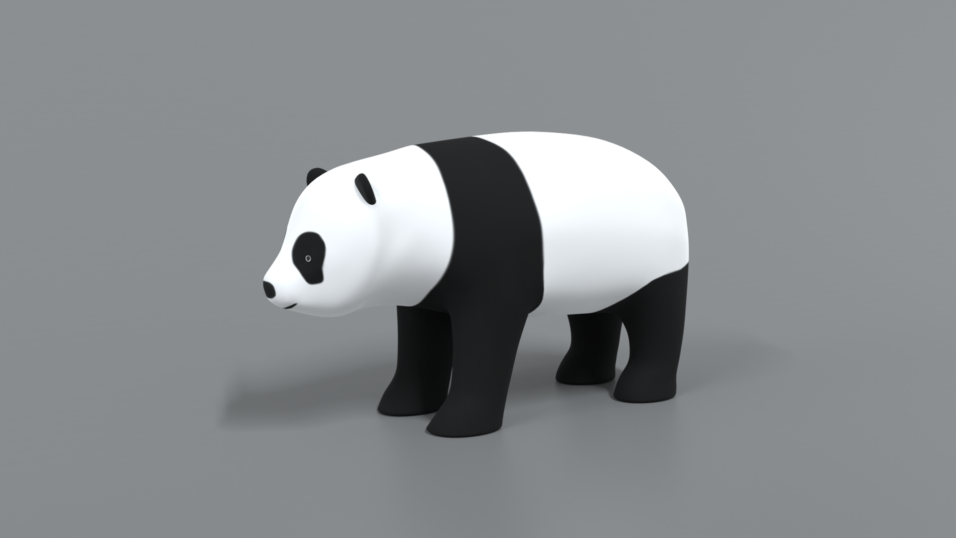 Cartoon Panda Bear | Mammals models | BlenderKit