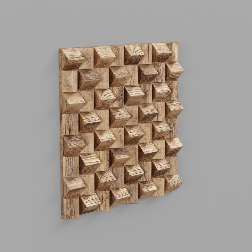 BlenderKit | Download the 3D Wood Sound Diffuser model
