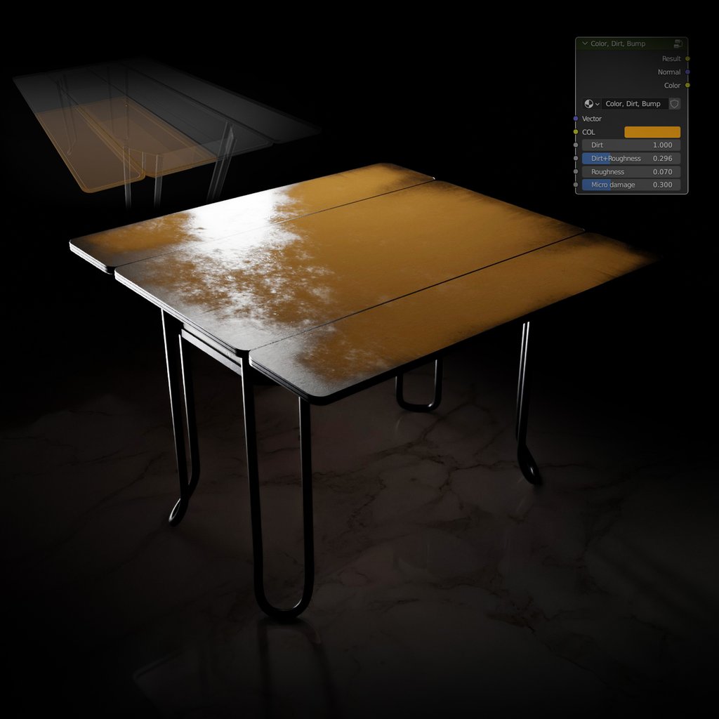 Retro diner table | Tables models | BlenderKit