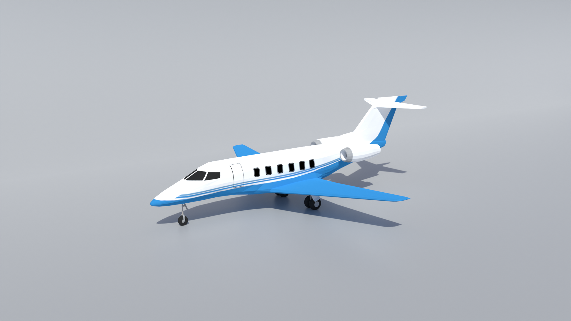 Low Poly Pilatus PC24 Aiplane Jet | Airplane models | BlenderKit