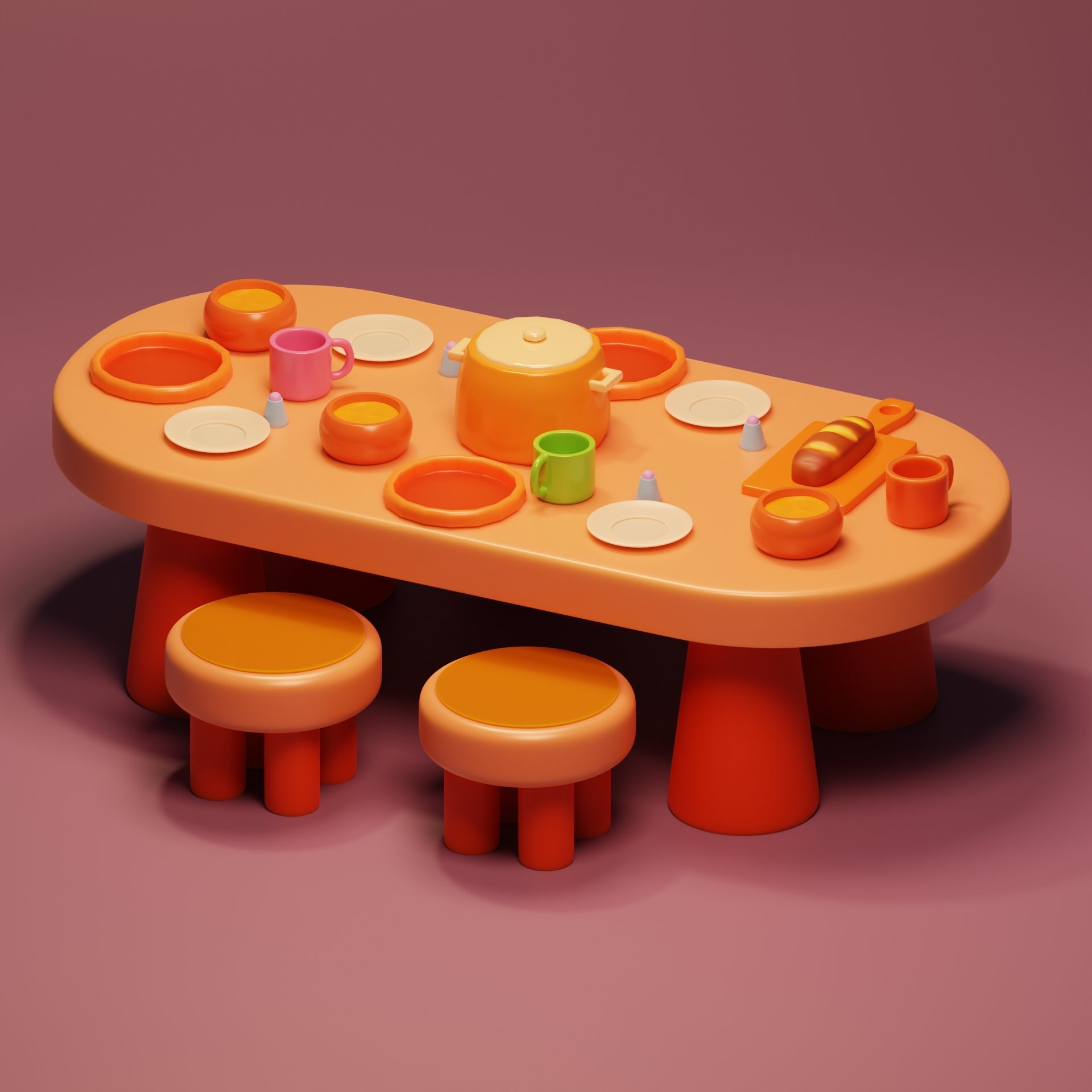 Dining table | Tables models | BlenderKit