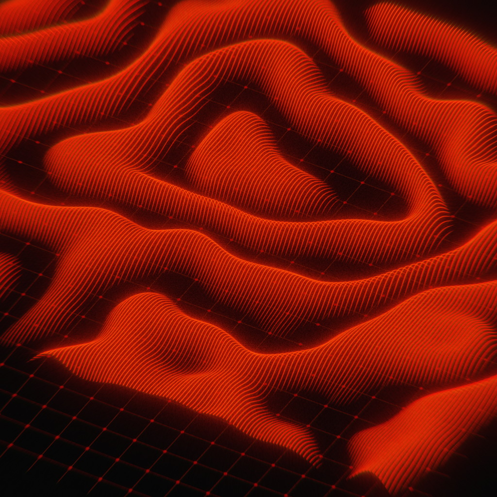 Digital Waveform Landscape | FREE Abstract scenes | BlenderKit