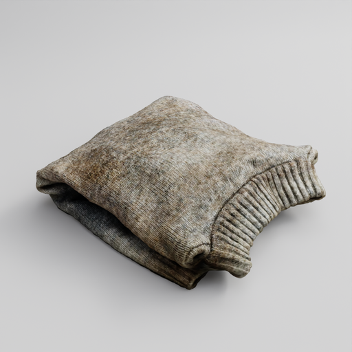 Folded Wool Sweater | Fabrics models | BlenderKit
