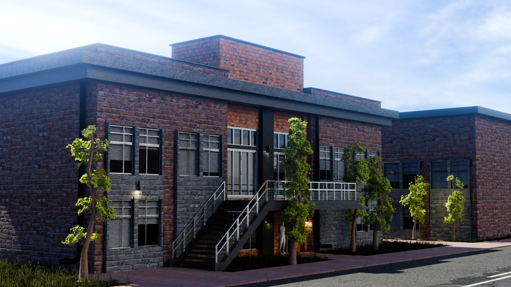 Realistic Architecture Building | FREE Architectural outdoor scenes ...