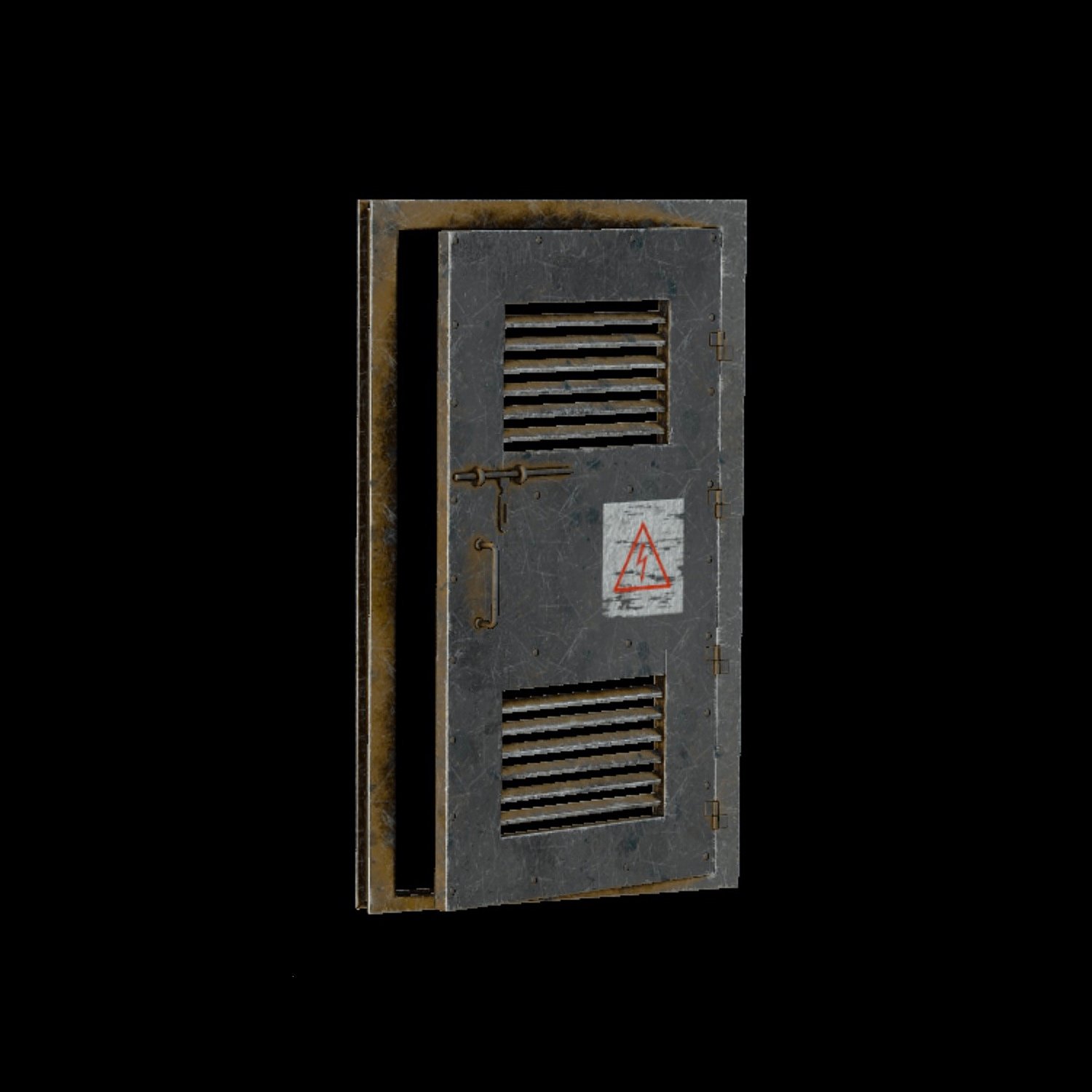 Door Metal Warning 2 | FREE Doors models | BlenderKit