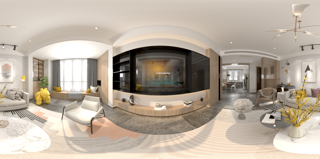 Living room | FREE Interiors HDRis | BlenderKit