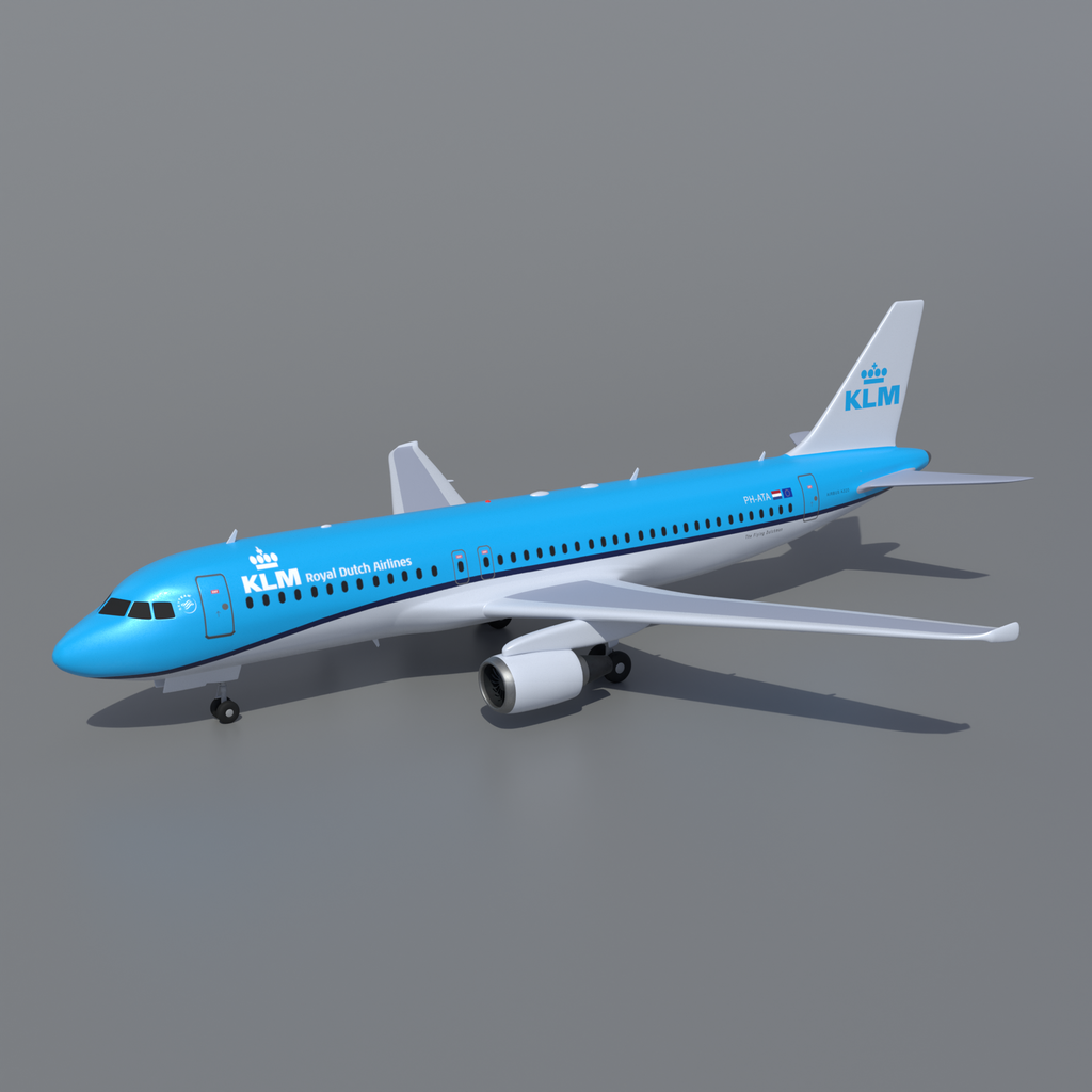 BlenderKit | Download the Airbus A320 KLM model