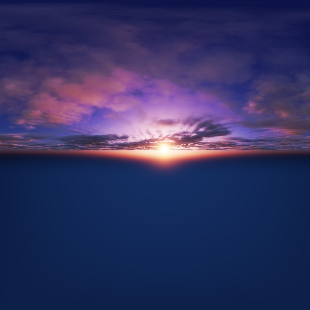 Ocean Sunrise HDRI Sky 360 Environment | Water Environments HDRis ...