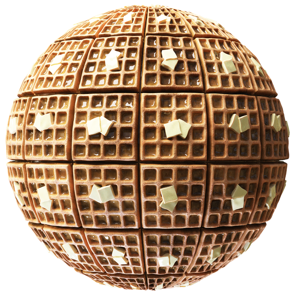 Waffles | FREE food materials | BlenderKit