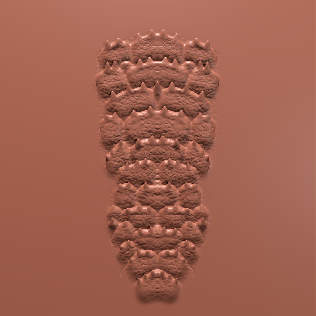 Dragon Snout or Throat Scales | Scales brushes | BlenderKit