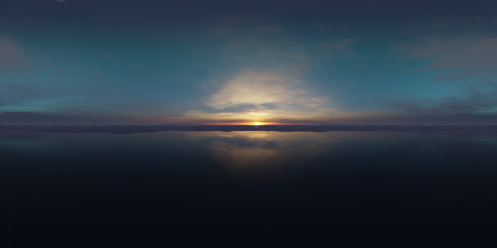 Colorful Night Sky Sunset | Nighttime Environments HDRis | BlenderKit