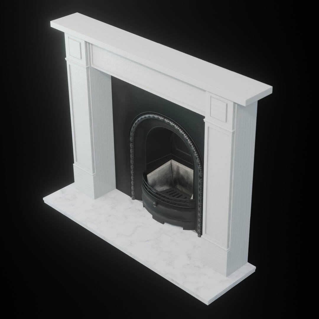 Fireplace Antique Black | Fireplaces models | BlenderKit