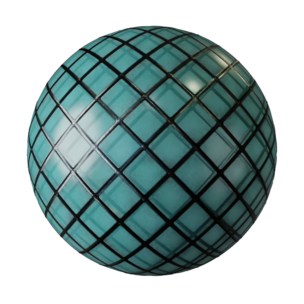 Blue stained glass | FREE glass materials | BlenderKit