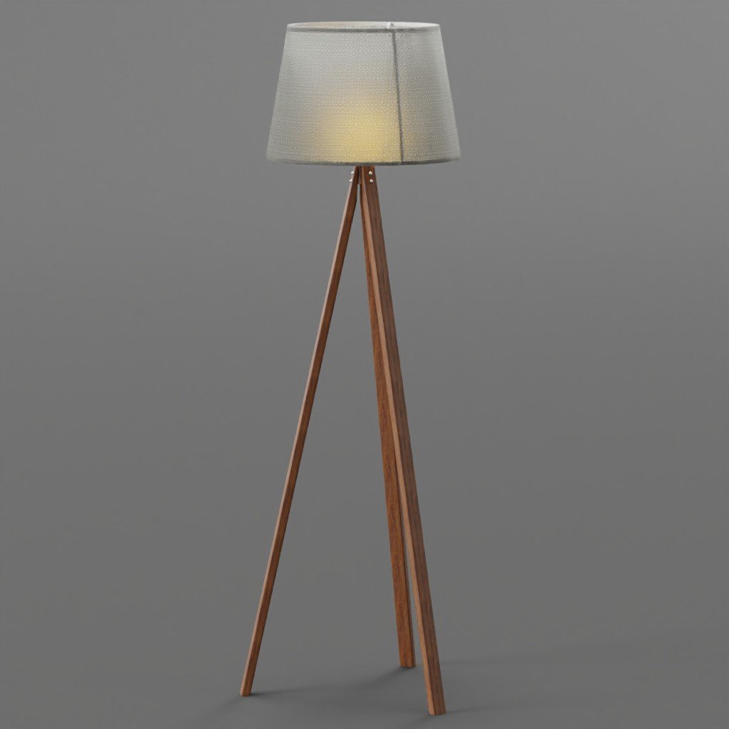 Tripod Floor Lamp Floor Lamps Models Blenderkit