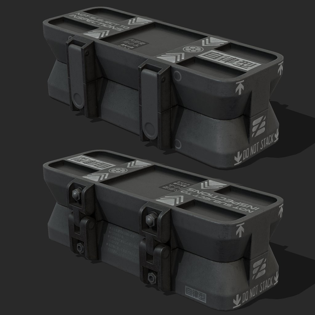 Scifi Storage Case Gun Metal | FREE Containers models | BlenderKit