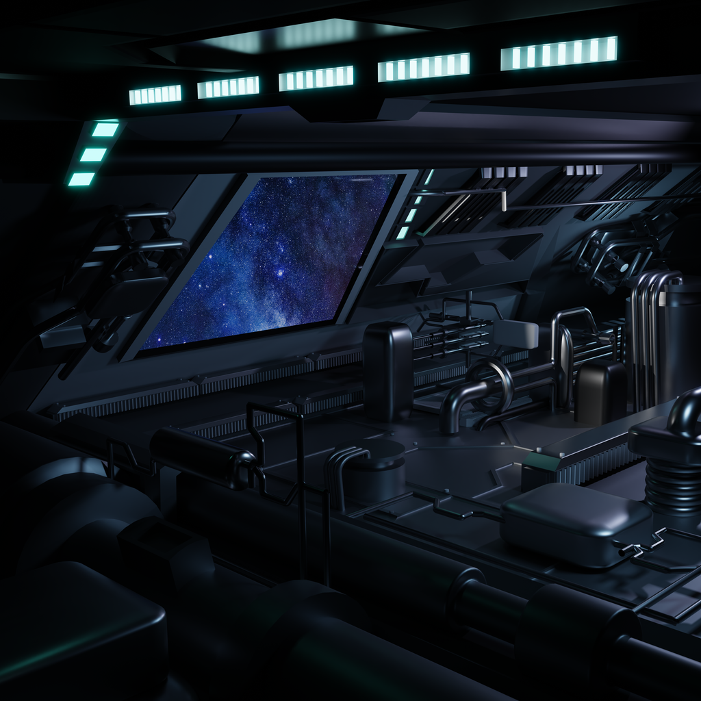 Sci-Fi Spaceship Interior | Space scenes | BlenderKit