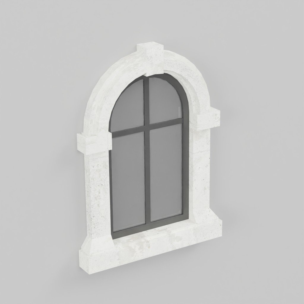 Arc Window 114x29x154 | FREE Windows models | BlenderKit