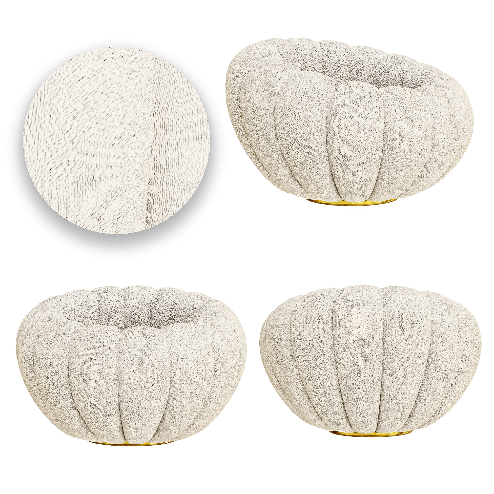 Dara Pumpkin Sofa | Armchairs models | BlenderKit