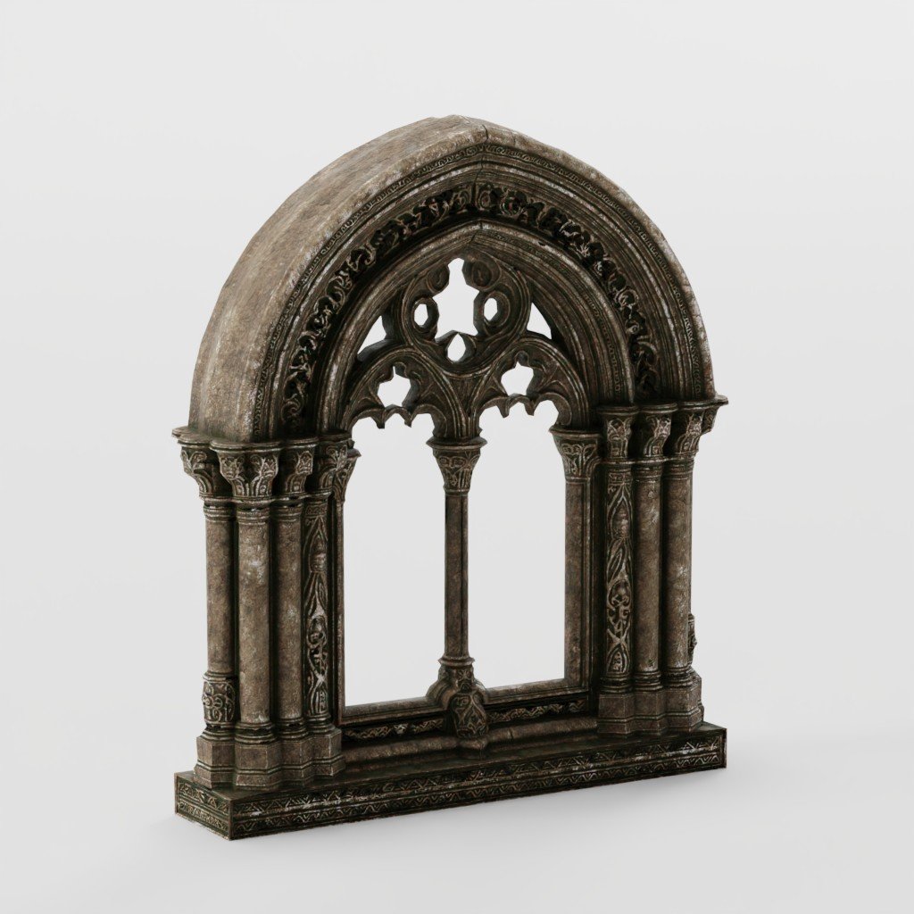 Stone Church Window | Windows models | BlenderKit