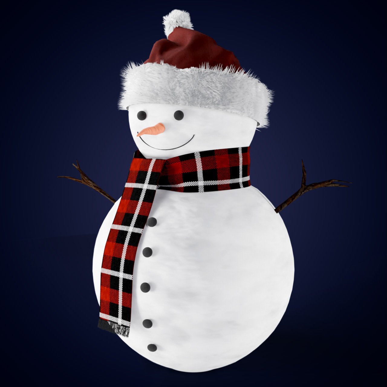 Snowman | Holiday Decorations models | BlenderKit