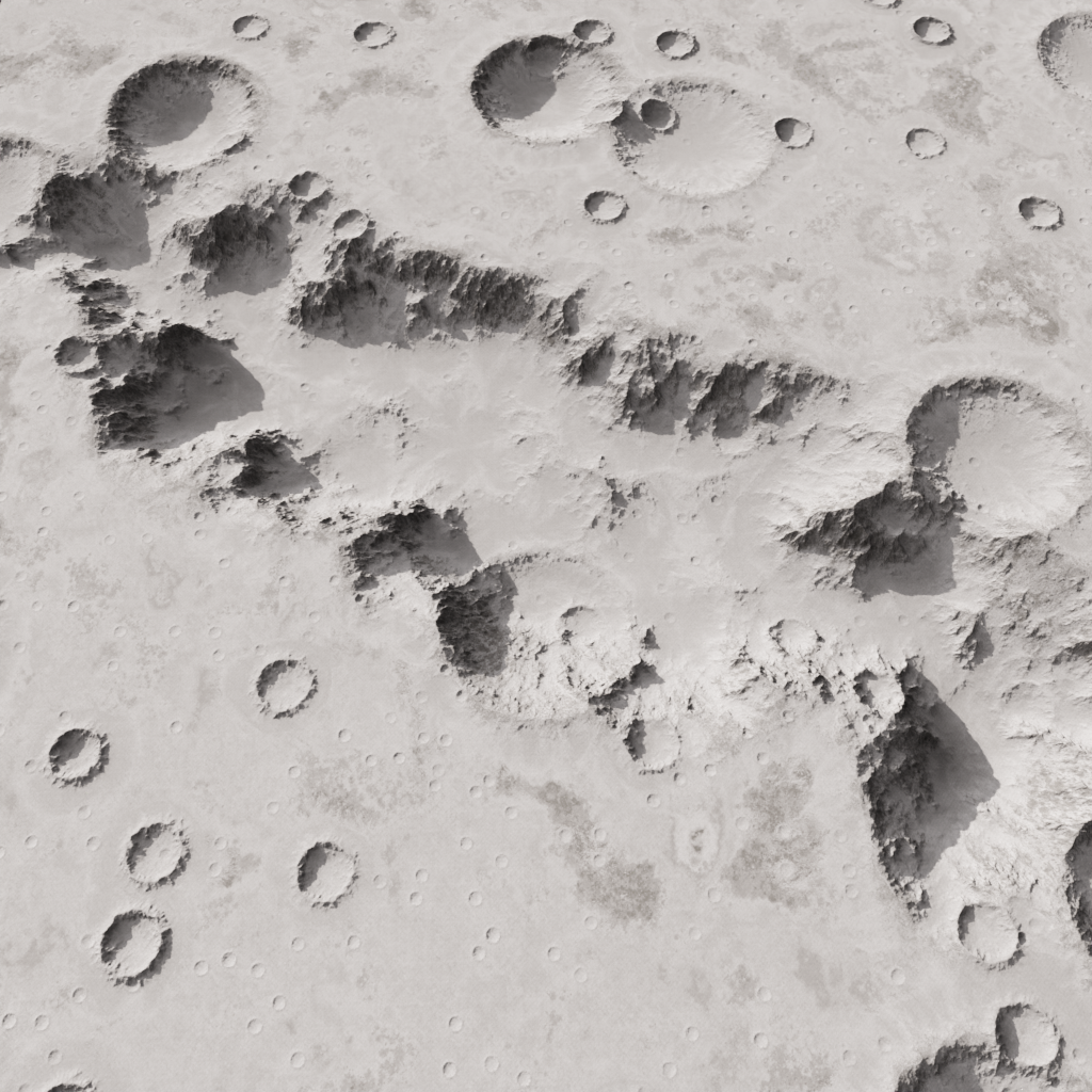 Moon Surface Terrain crack | Terrains models | BlenderKit