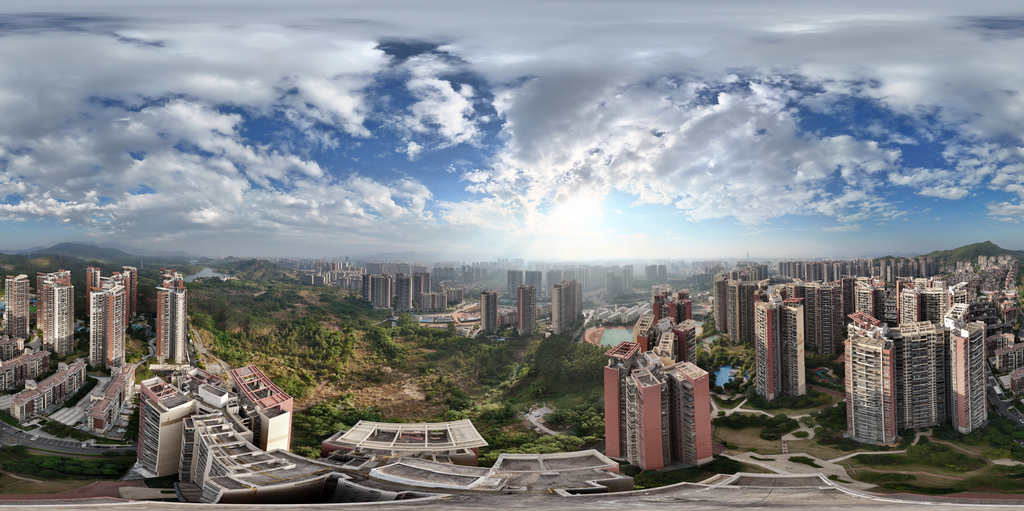 Bluesky clouds building | Urban Elements HDRis | BlenderKit