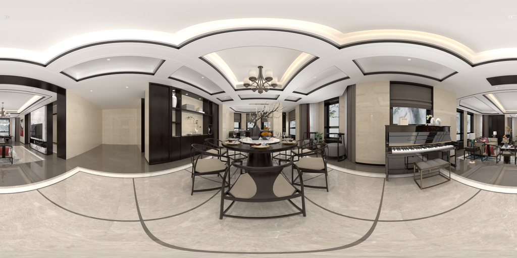 Dining room | FREE Interiors HDRis | BlenderKit