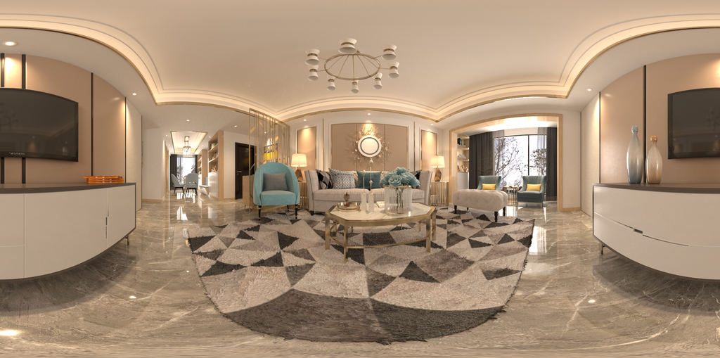 Living room | FREE Interiors HDRis | BlenderKit