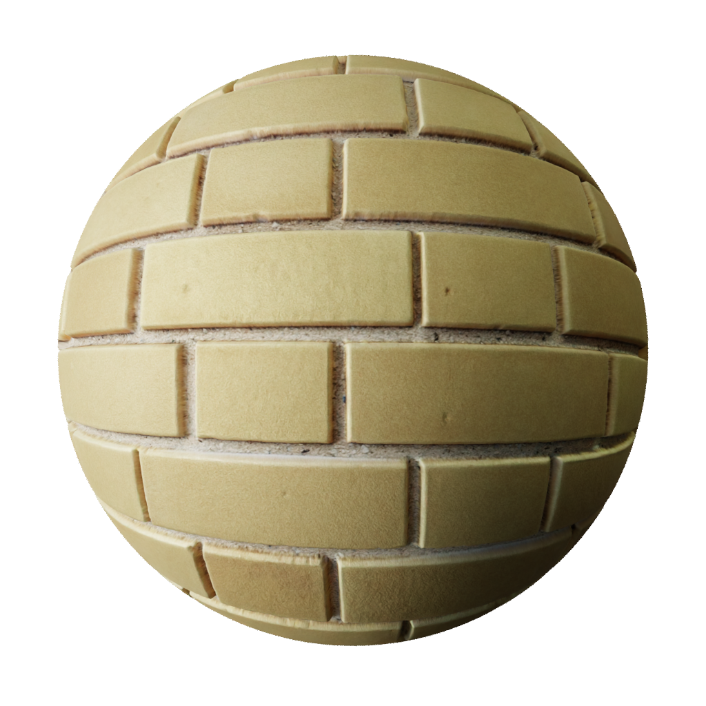 Brick Wall Yellow | FREE bricks materials | BlenderKit
