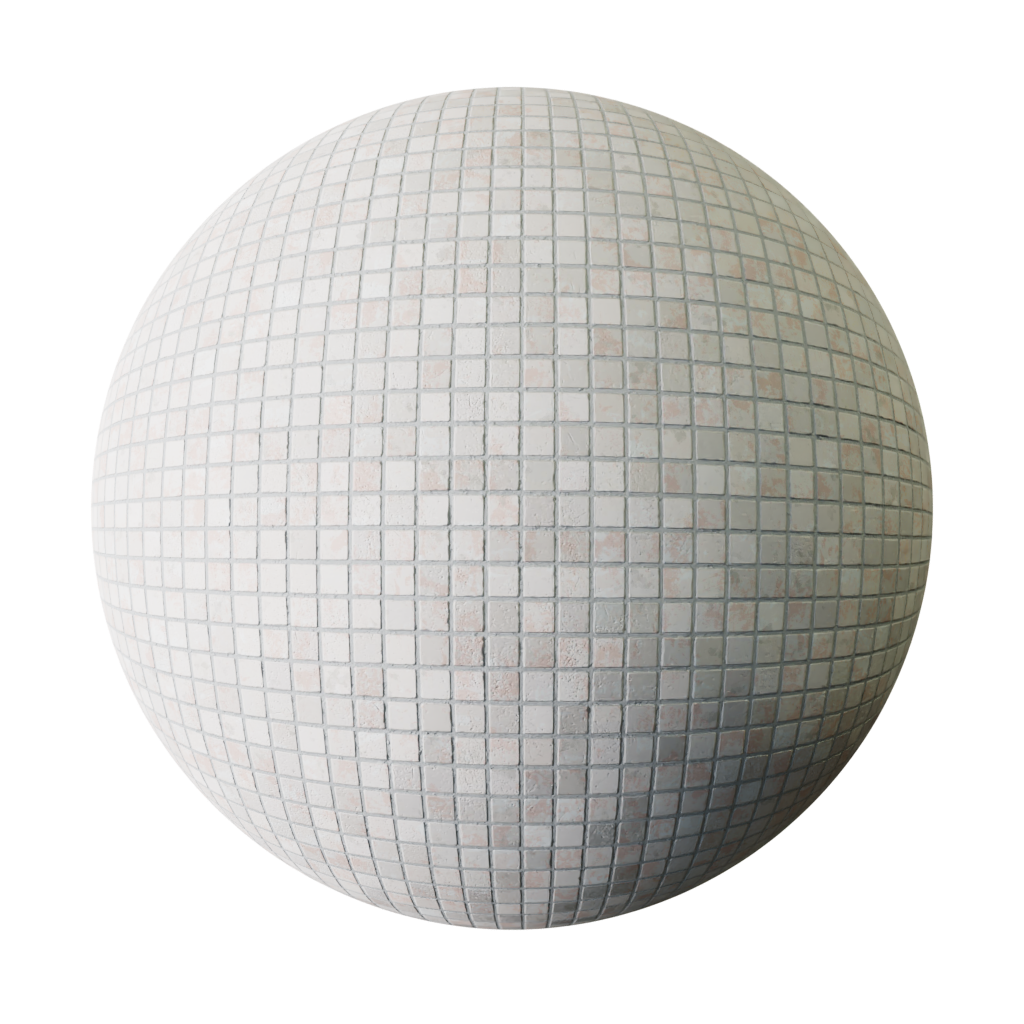 Mosaic white tiles | FREE tiles materials | BlenderKit