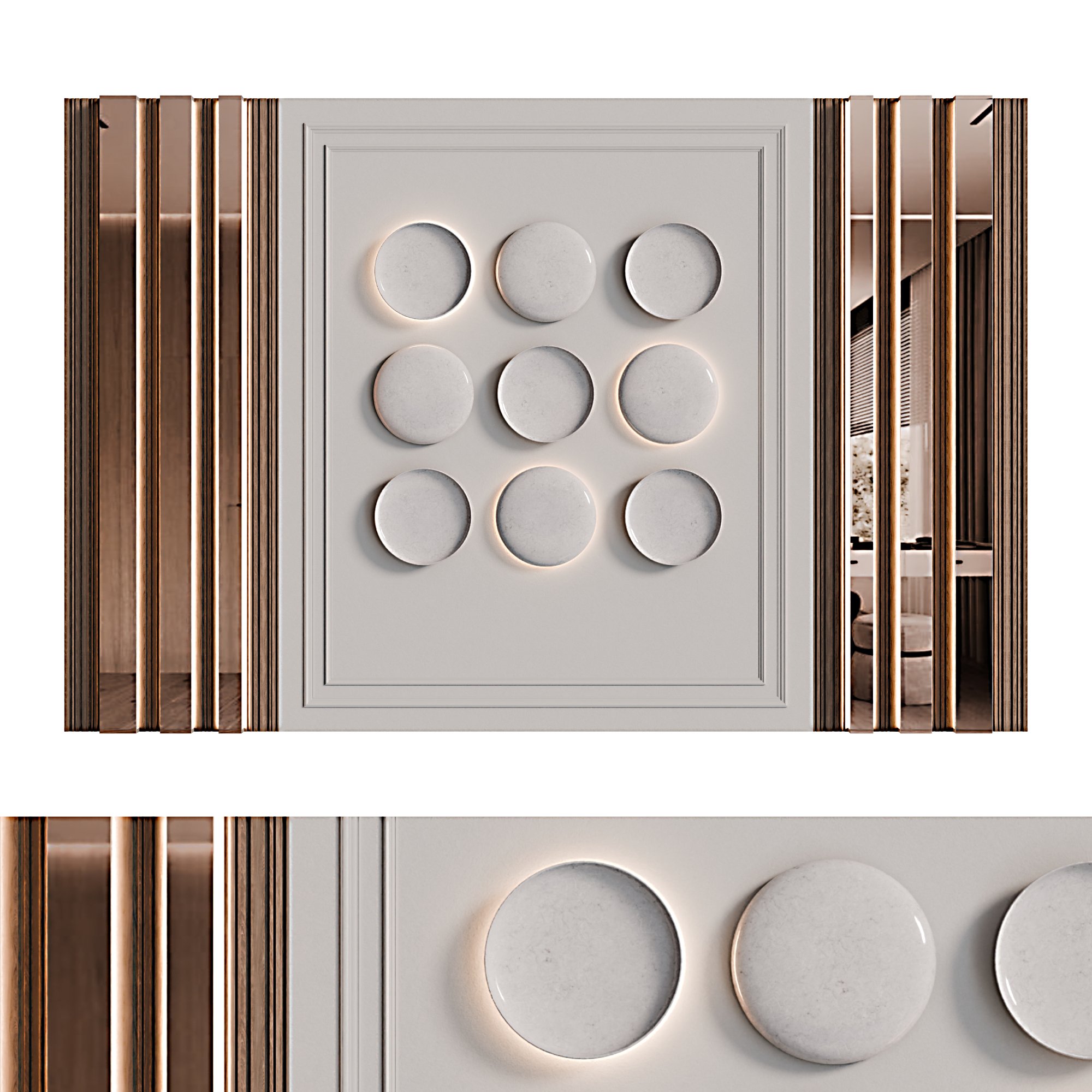 Wall Decor 002 | 3D Panels models | BlenderKit