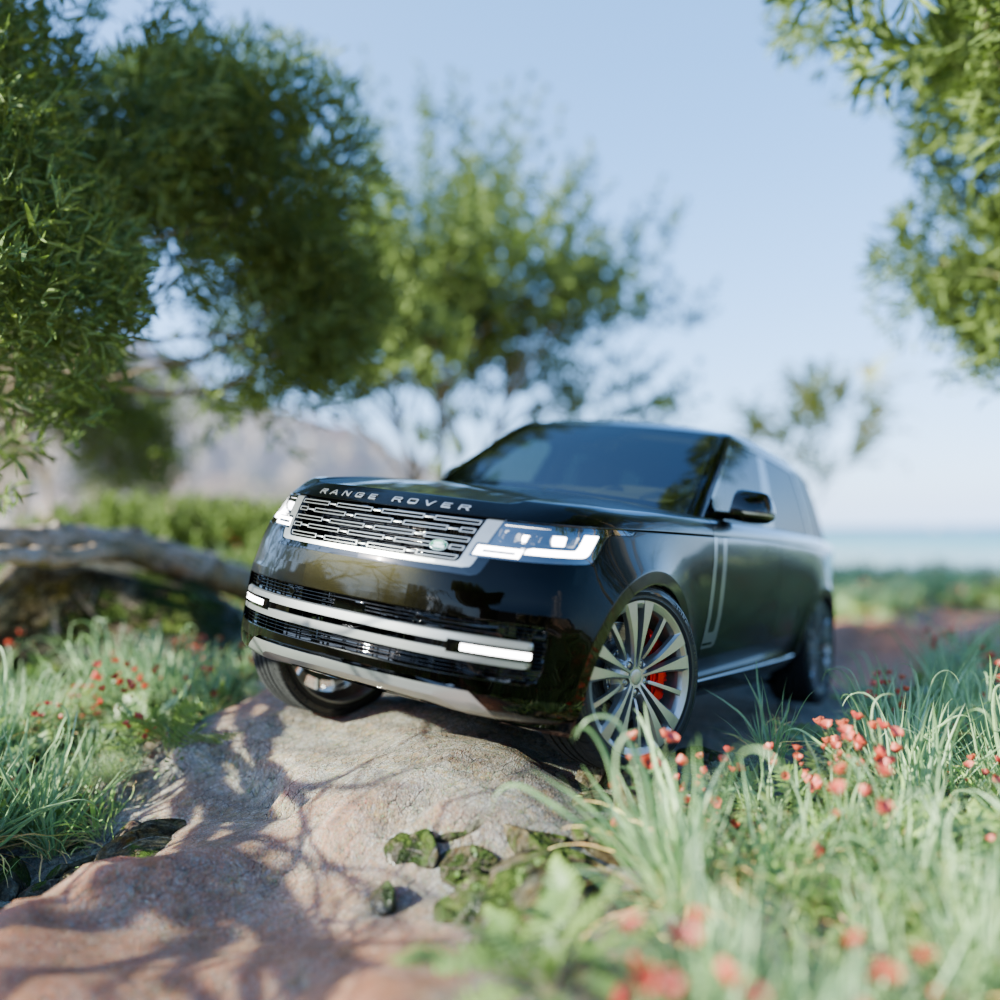 Range Rover Offroad Forest | Nature scenes | BlenderKit