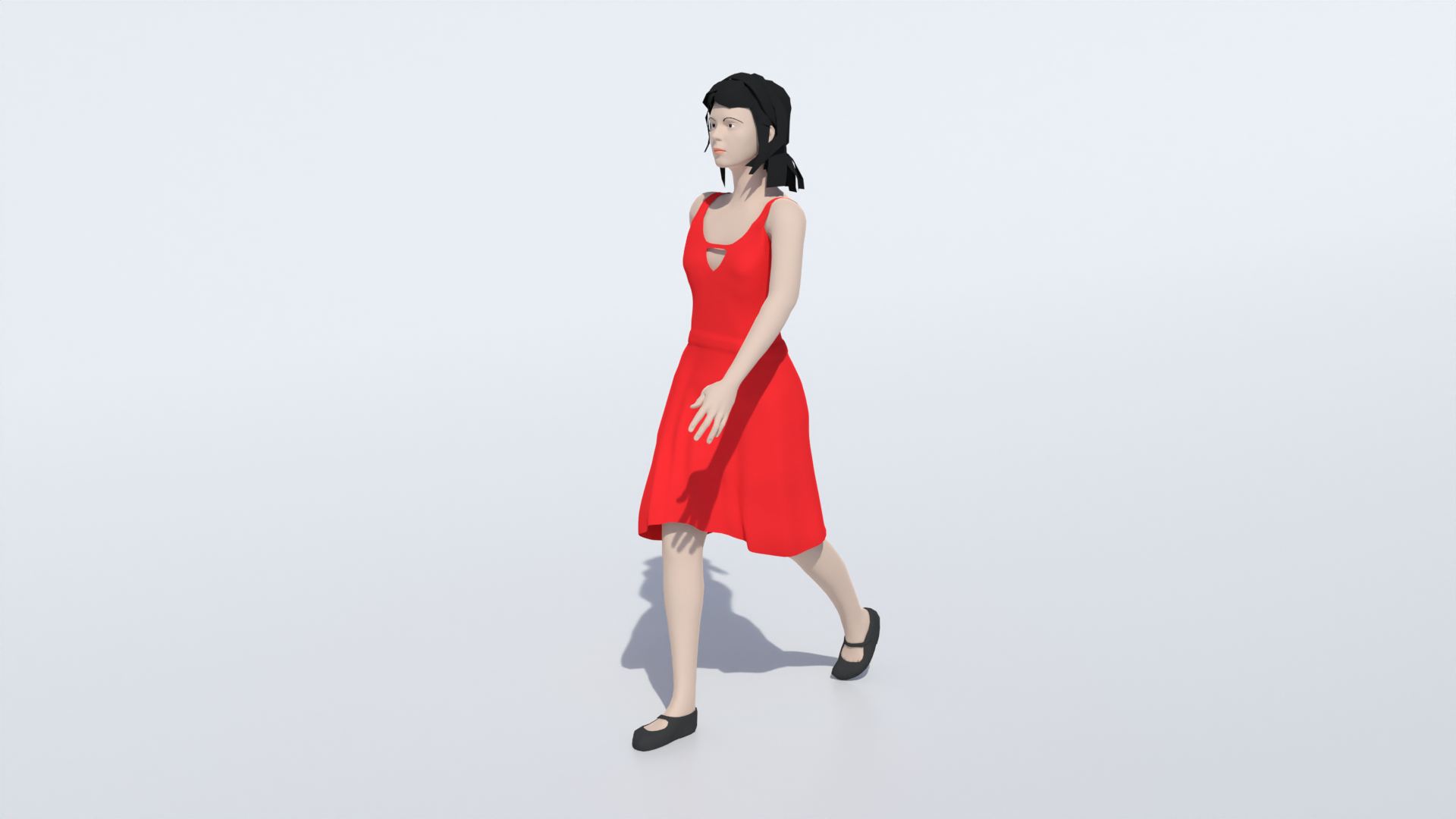 Cartoon Woman Walking | Women models | BlenderKit